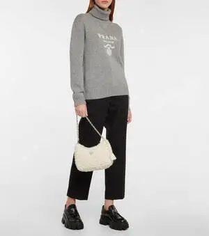 Prada Re-edition 2005 Small Shoulder Bag - White