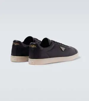 Prada Lane Leather Sneakers - Black