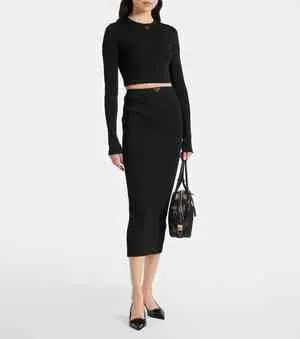 Prada Leather Slingback Pumps - Black