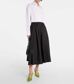 Prada Logo Re-nylon Midi Skirt