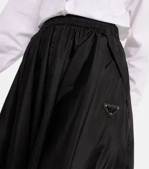 Prada Logo Re-nylon Midi Skirt