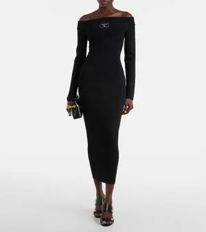 Balmain Knitted Maxi Dress - Black