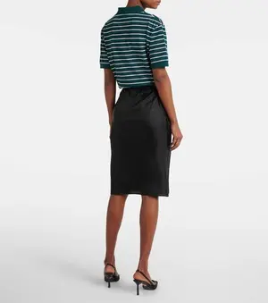 Prada Silk Twill Midi Skirt