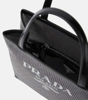 Prada Logo Sequin-embellished Tote