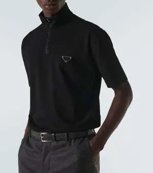 Prada Zip-up Polo Shirt