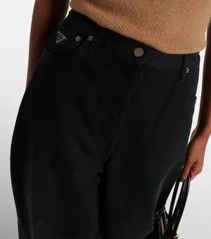 Prada High-rise Wide-leg Jeans