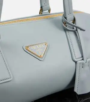 Prada Medium Leather Shoulder Bag - Blue