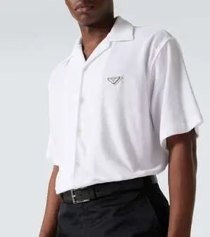 Prada Cotton Terry Bowling Shirt