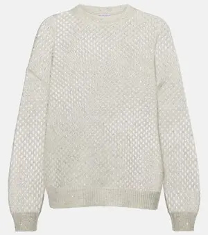 Brunello Cucinelli Ribbed-knit Sweater - Grey