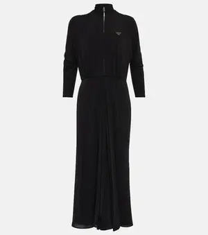 Prada Mockneck Midi Dress