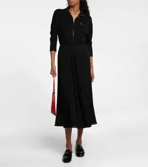 Prada Mockneck Midi Dress