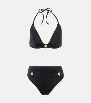 Balmain Embellished Bikini - Black