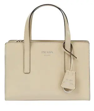 Prada Re-Edition 1995 Medium Leather Tote Bag Beige