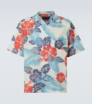 Prada Printed Cotton Bowling Shirt