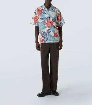 Prada Printed Cotton Bowling Shirt