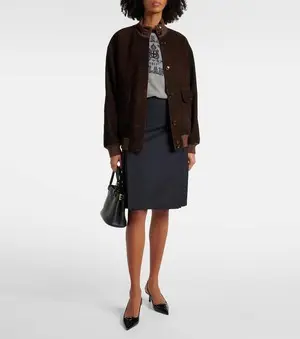 Prada Suede Jacket - Brown