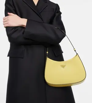 Prada Cleo Small Leather Shoulder Bag - Green