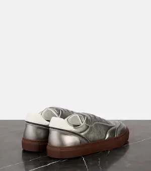 Brunello Cucinelli Metallic Leather Sneakers