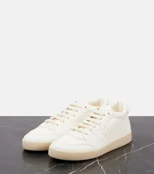 Prada Logo Leather Sneakers