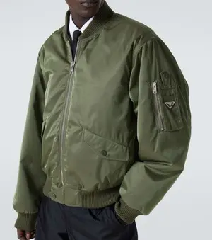 Prada Re-nylon Bomber Jacket - Green