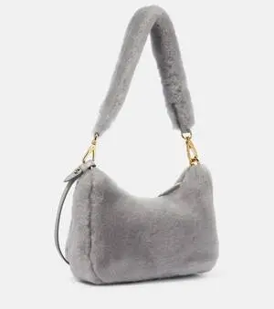 Prada Re-edition 2005 Shearling Shoulder Bag - Blue