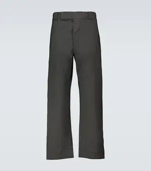 Prada Wide-leg Wool Trousers