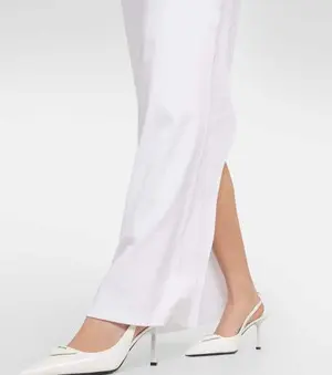 Prada Logo Cotton Jersey Maxi Dress