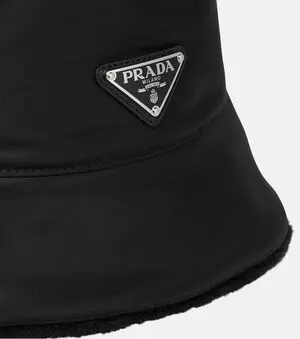 Prada Re-nylon Shearling-lined Bucket Hat