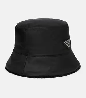 Prada Re-nylon Shearling-lined Bucket Hat