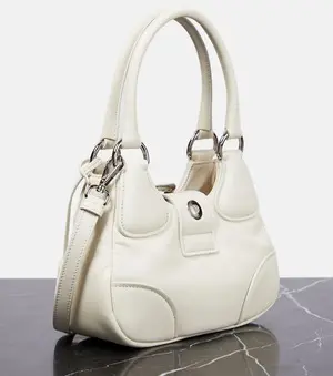 Prada Moon Small Leather Shoulder Bag - White