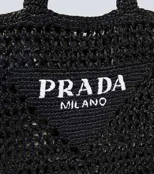 Prada Logo Crochet Tote Bag