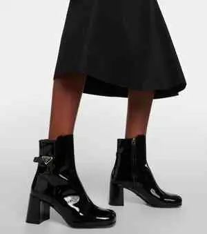 Prada Patent Leather Ankle Boots