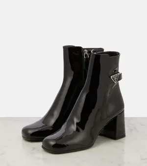 Prada Patent Leather Ankle Boots