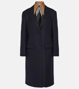 Prada Wool And Cashmere Tailored Overcoat
