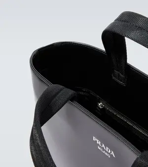 Prada Leather Tote Bag And Water Bottle Set