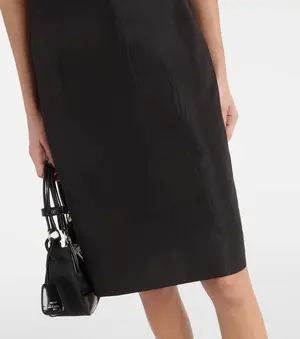 Prada Half-zip Silk-blend Midi Dress