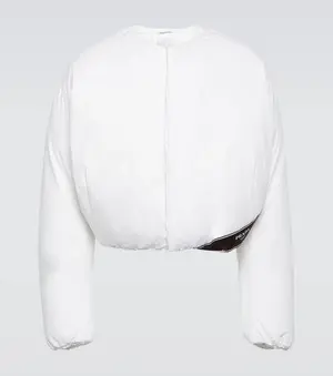 Prada Cropped Down Jacket - White