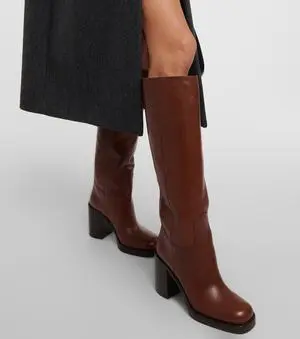 Prada Leather Knee-high Boots