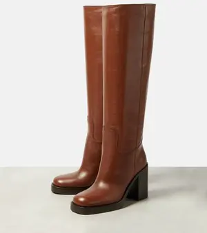 Prada Leather Knee-high Boots
