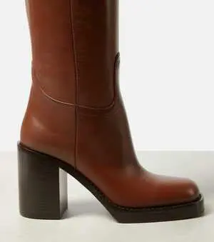 Prada Leather Knee-high Boots