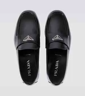 Prada Brushed Leather Loafers