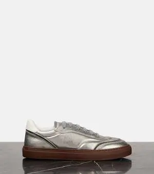 Brunello Cucinelli Metallic Leather Sneakers