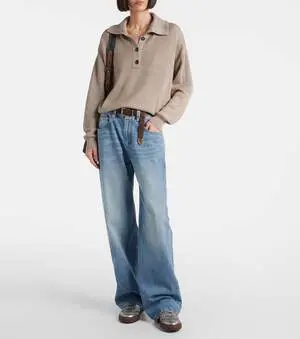 Brunello Cucinelli Metallic Leather Sneakers