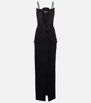 Balmain Wool Grain De Poudre Gown
