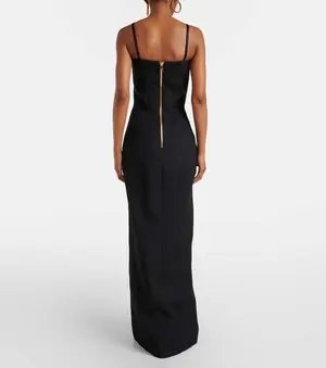 Balmain Wool Grain De Poudre Gown