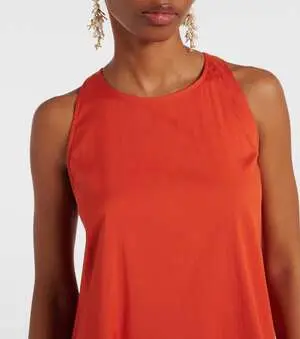 Max Mara Romea Cotton-blend Poplin Maxi Dress