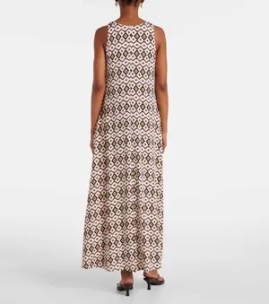 Max Mara Miki Geometric Printed Maxi Dress - Multicoloured