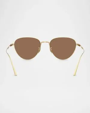 KHAITE X OLIVER PEOPLES 1991c Aviator Sunglasses - Gold