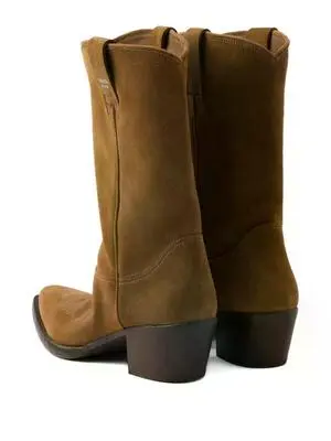 Prada Suede Western Ankle Boots