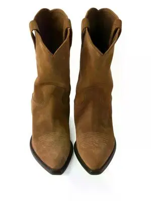 Prada Suede Western Ankle Boots